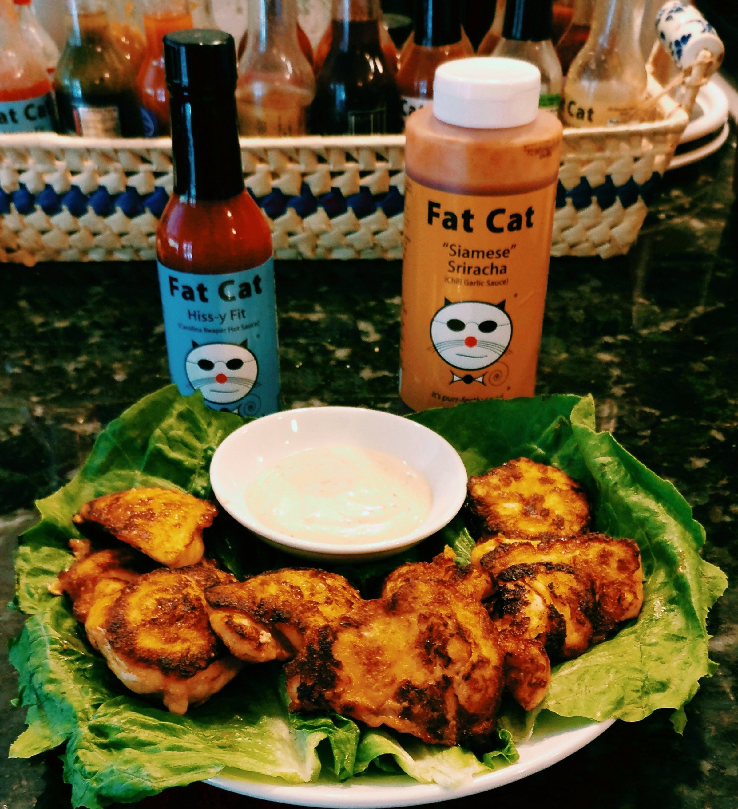 Reaper Chicken Bites with Reaper Ranch Dipping Sauce – Fat Cat Gourmet ...