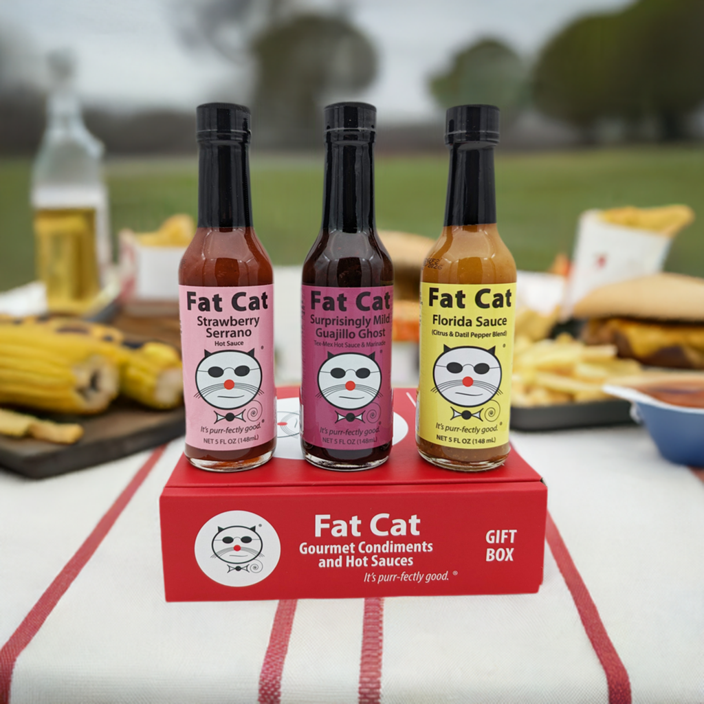 Create Your Own 3-Bottle Hot Sauce Gift Box – Fat Cat Gourmet Hot ...